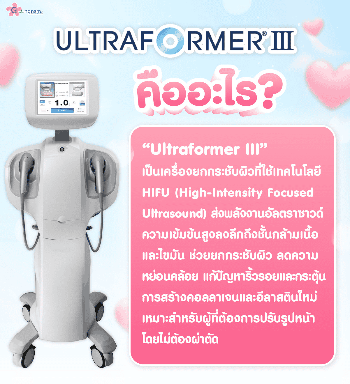 โปรแกรม Ultraformer III คืออะไร? ช่วยเครื่องยกกระชับปรับรูปหน้าได้จริงไหม